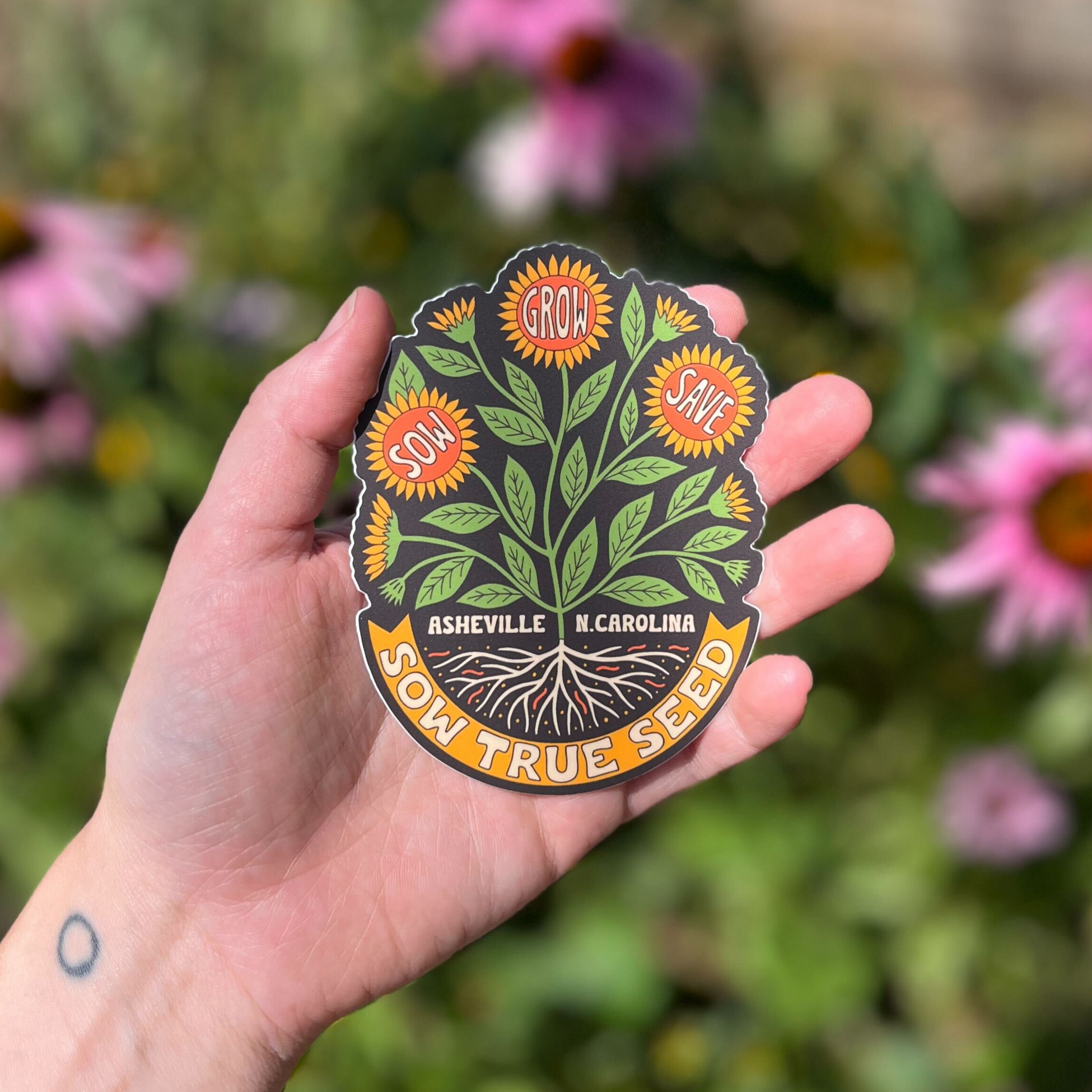 "Sow, Grow, Save" Sticker – Sow True Seed