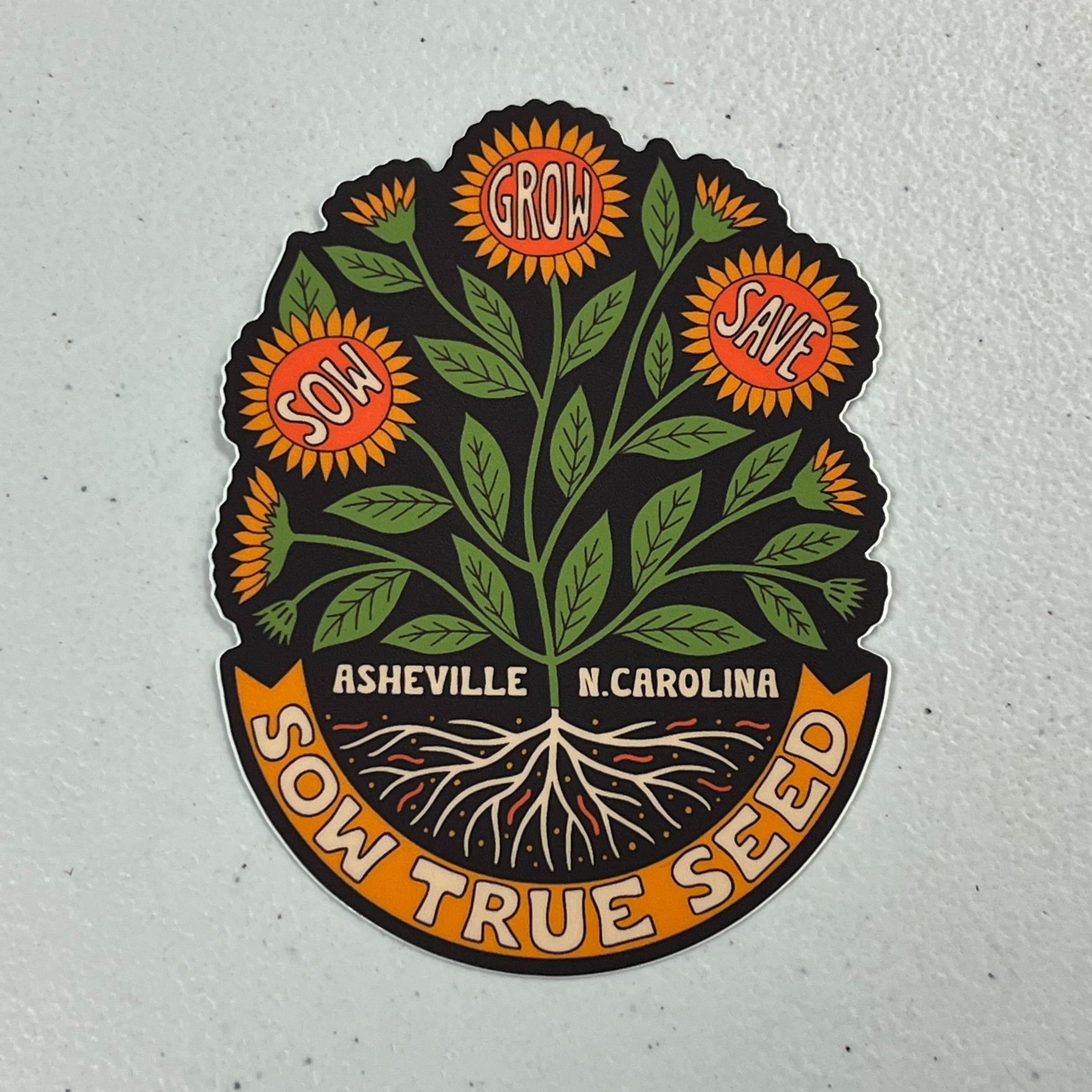 "Sow, Grow, Save" Sticker | Sow True Seed