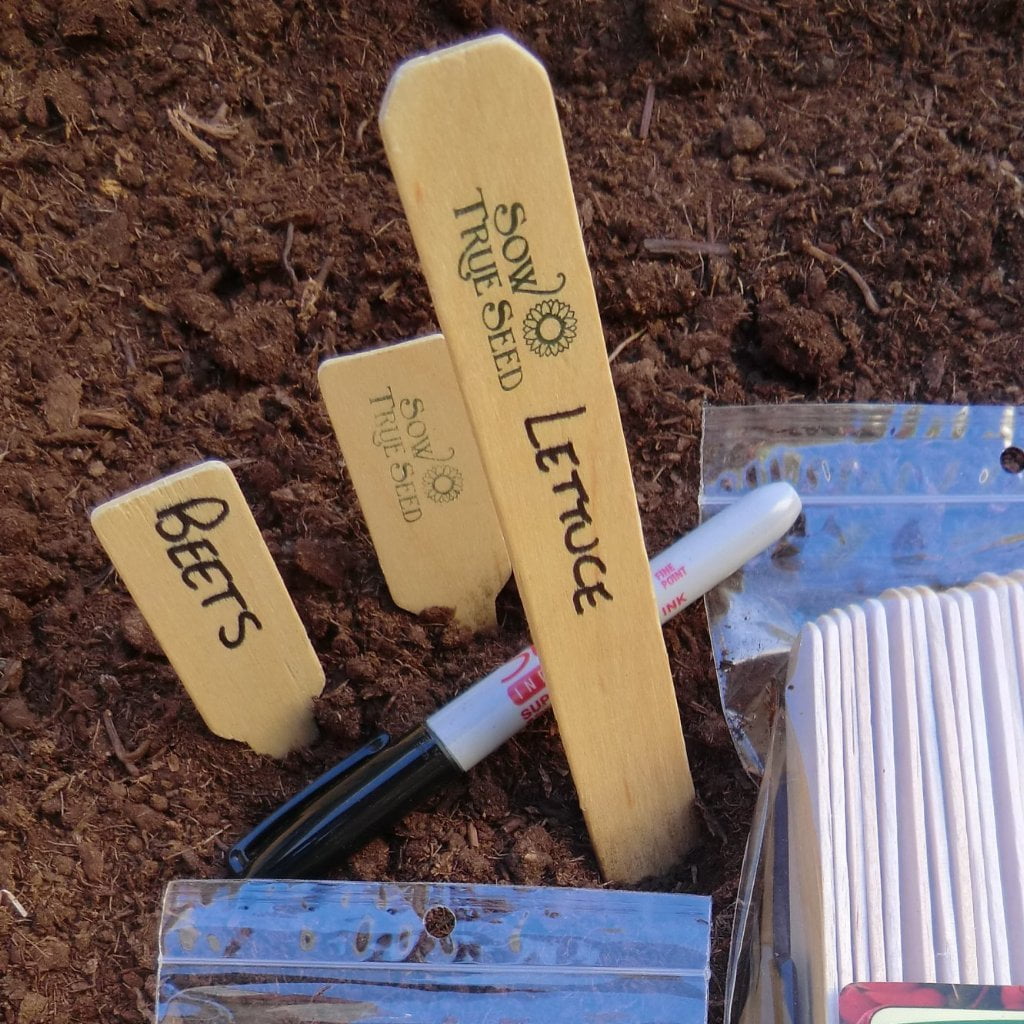 Wooden Plant Label Set, Mixed Sizes | Sow True Seed