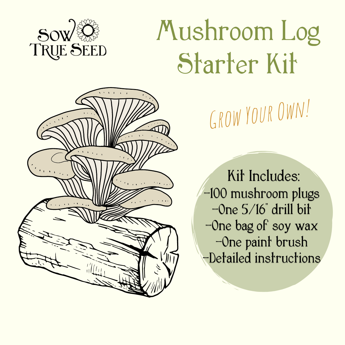 Mushroom Log Starter Kit | Sow True Seed
