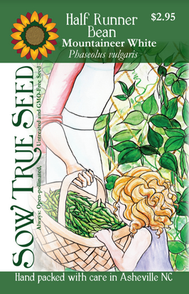 Pole Bean Seeds - Mountaineer White Half Runner | Sow True Seed