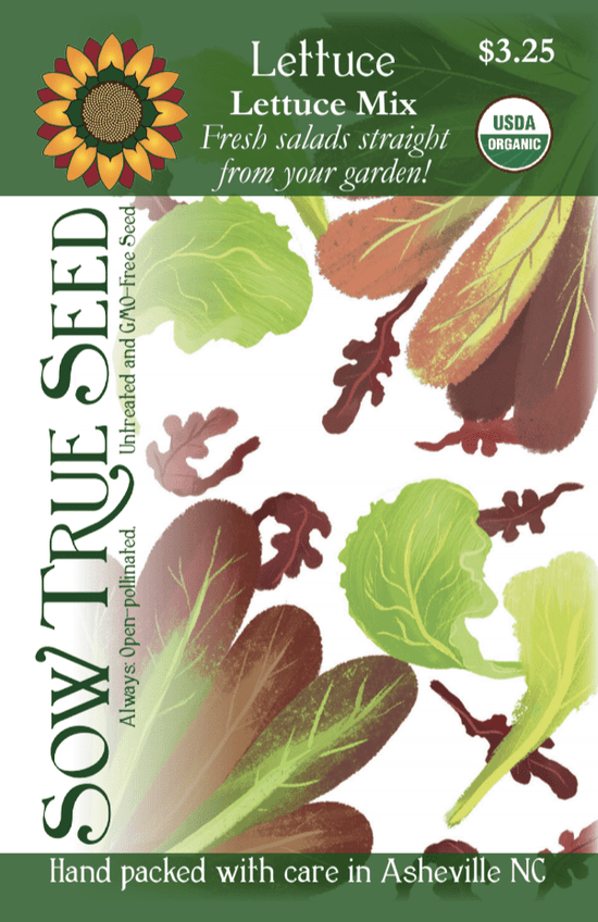 Lettuce Seeds - Lettuce Mix, ORGANIC | Sow True Seed